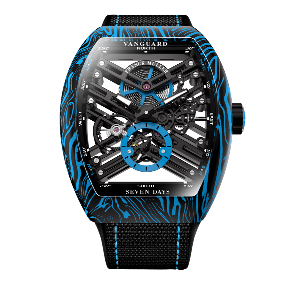 Vanguard Damascus Carbon Skeleton V43S6SQTCBAMSBLNR - Franck Muller USA